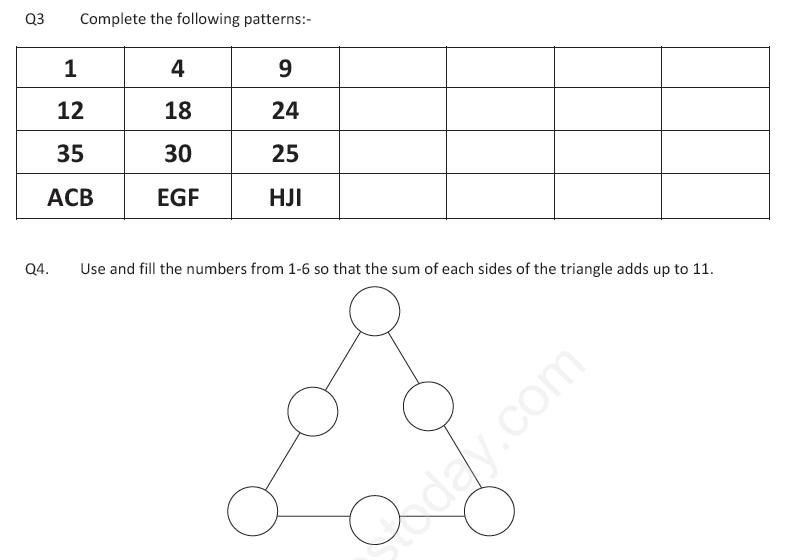 CBSE Class 4 Mathematics Practice Assignment Set A